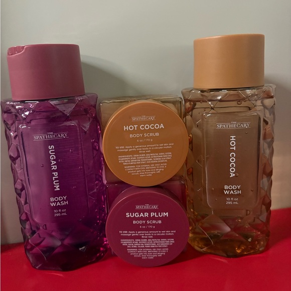 Bath & Body | Sugar Plum And Hot Cocoa Body Wash And Scrub Set | Poshmark